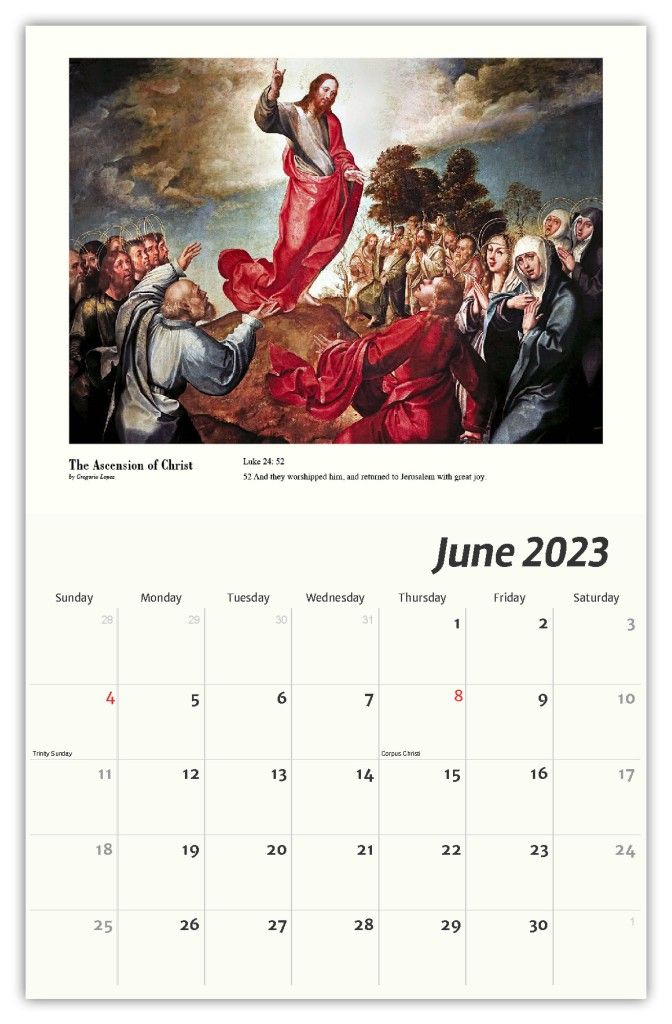 2023 Wall Calendar | Catholic Inspirations
