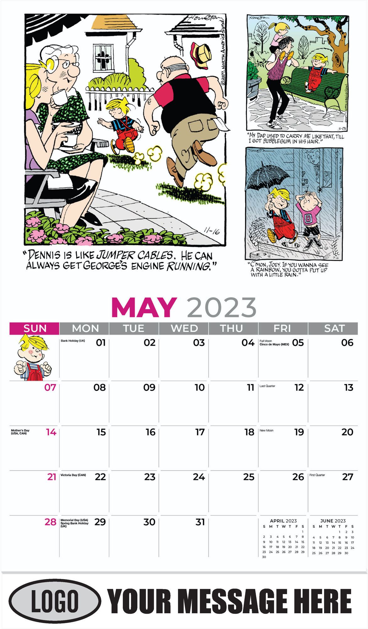 2023 Business Promotion Calendar | Dennis the Menace