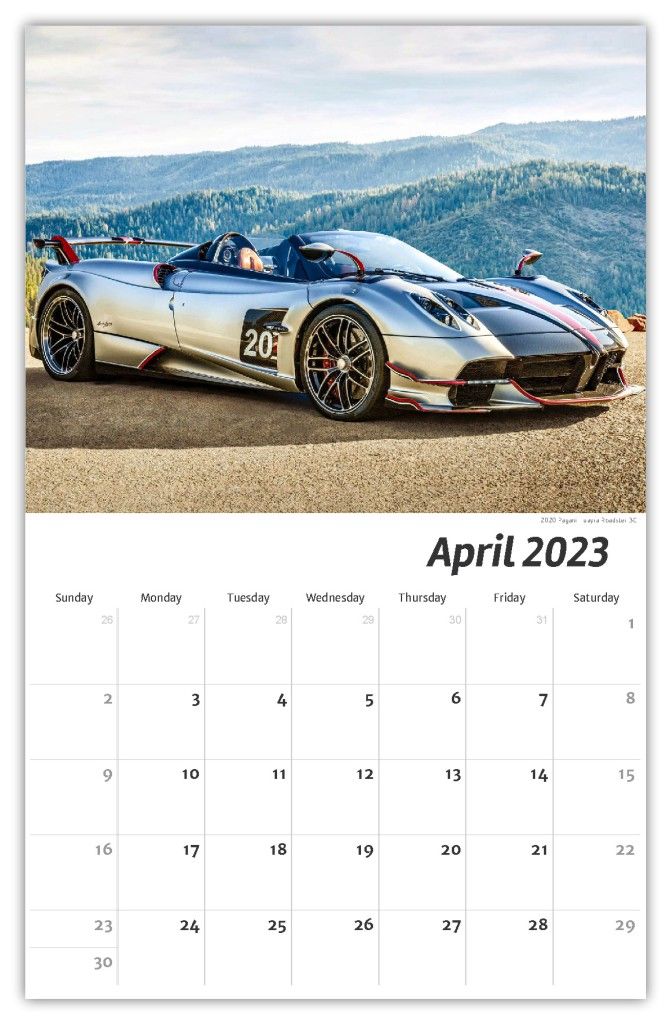 2023 Wall Calendar | Exotic Cars