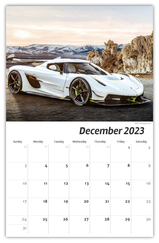 2023 Wall Calendar | Exotic Cars