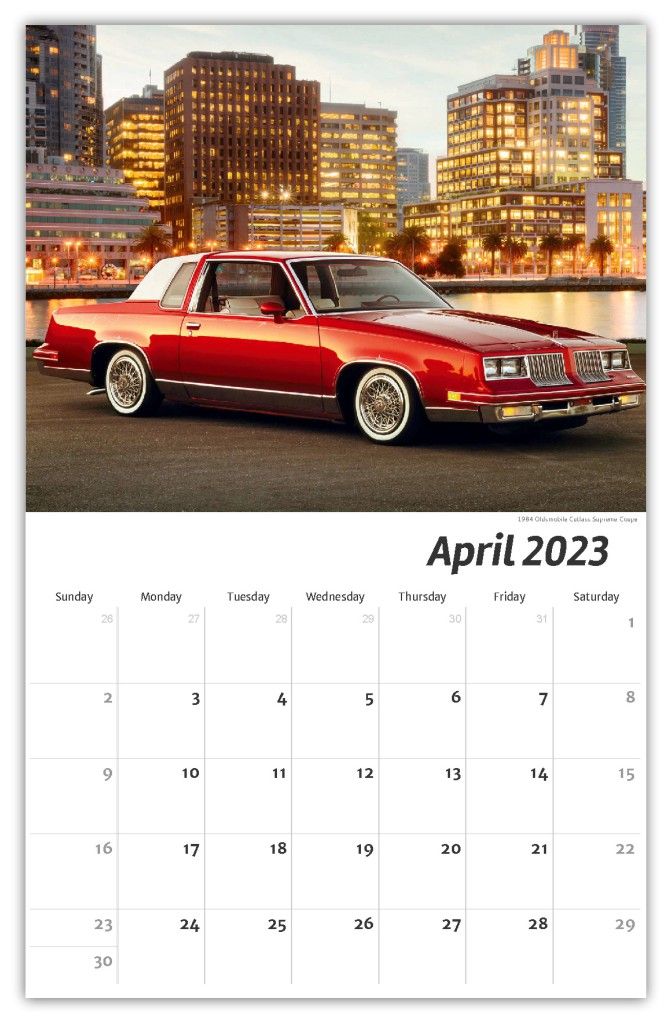 2023 Wall Calendar | GM Classic Cars