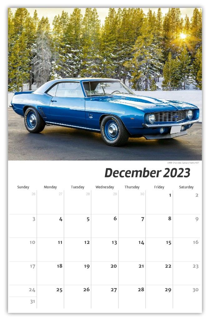 2023 Wall Calendar | GM Classic Cars