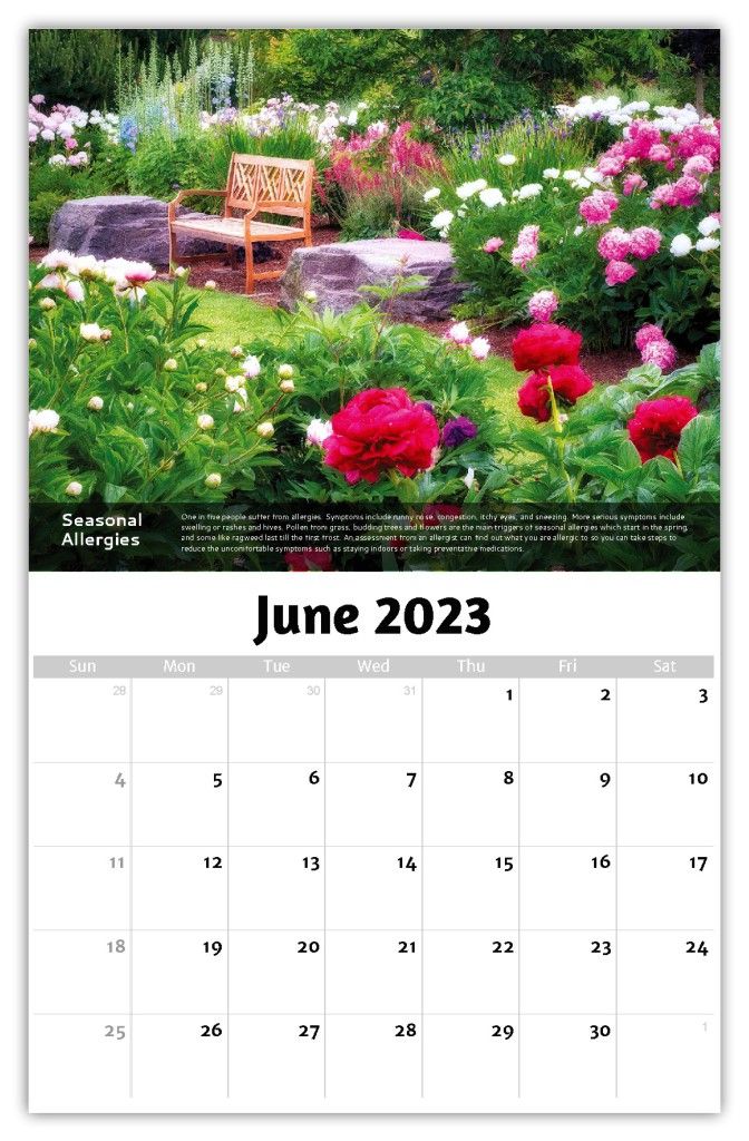 20232 Wall Calendar | Health Tips
