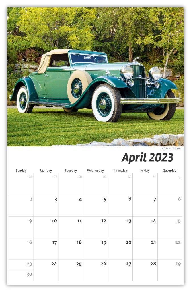 2023 Wall Calendar | FORD Cars