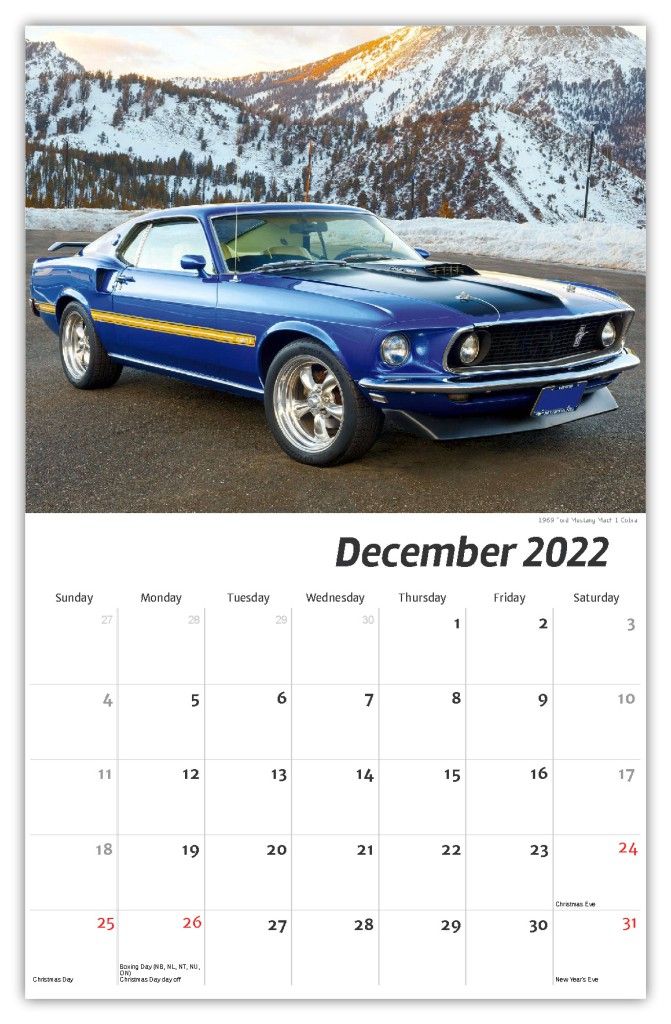2023 Wall Calendar | FORD Cars