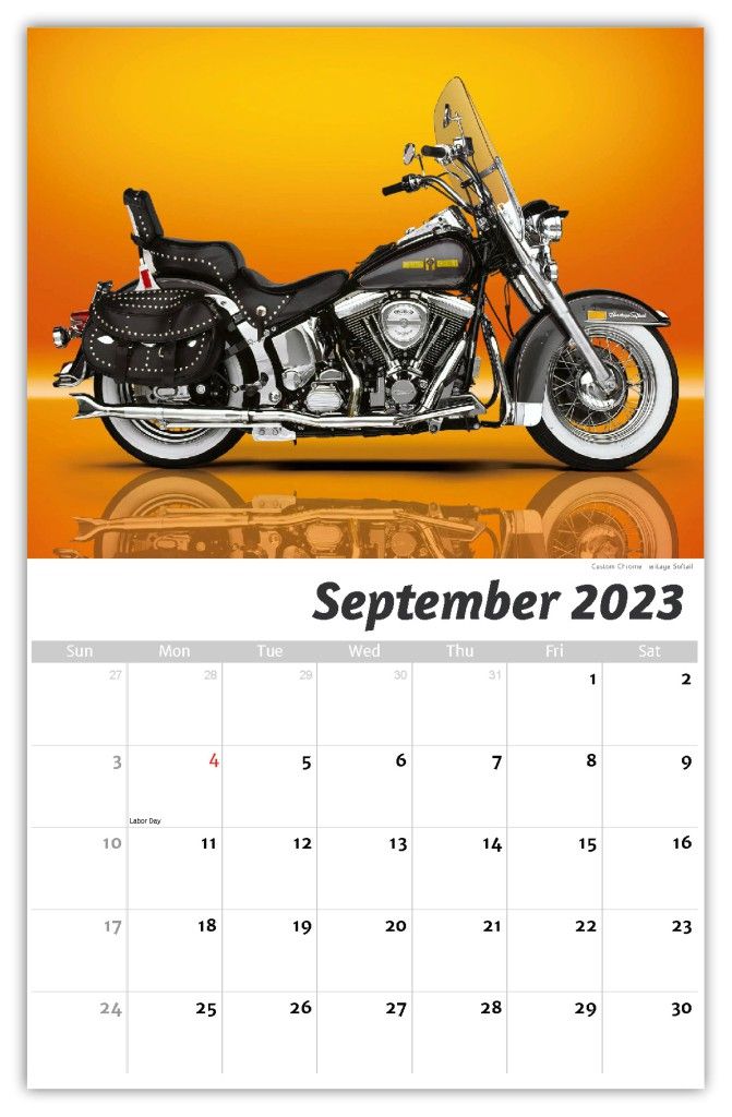2023 Wall Calendar | Motorcycle Mania
