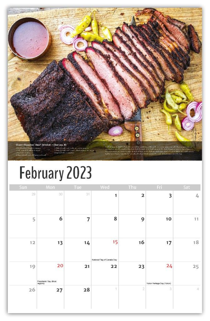 2023 Wall Calendar | Recipes