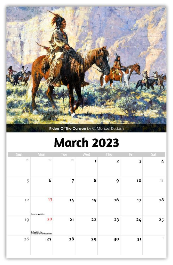 2023 Wall Calendar | Old West Art