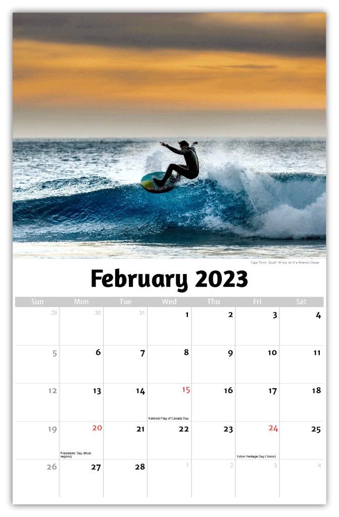 2023 Wall Calendar | Sun, Sand and Surf
