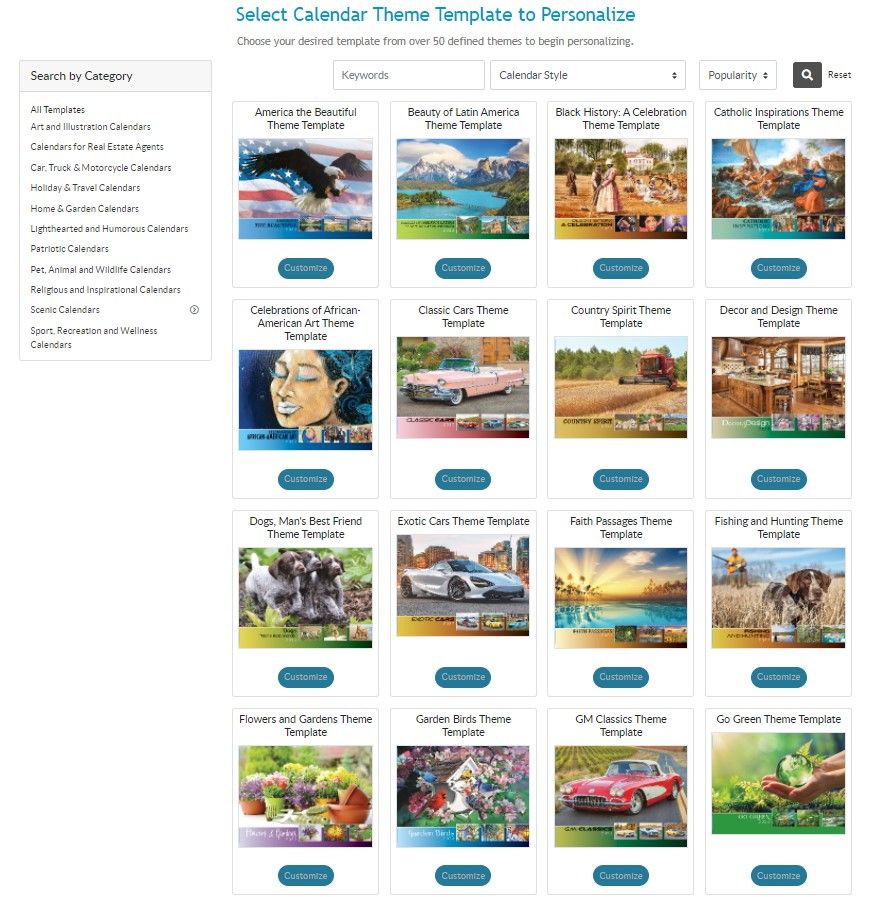 Personalized Wall Calendars