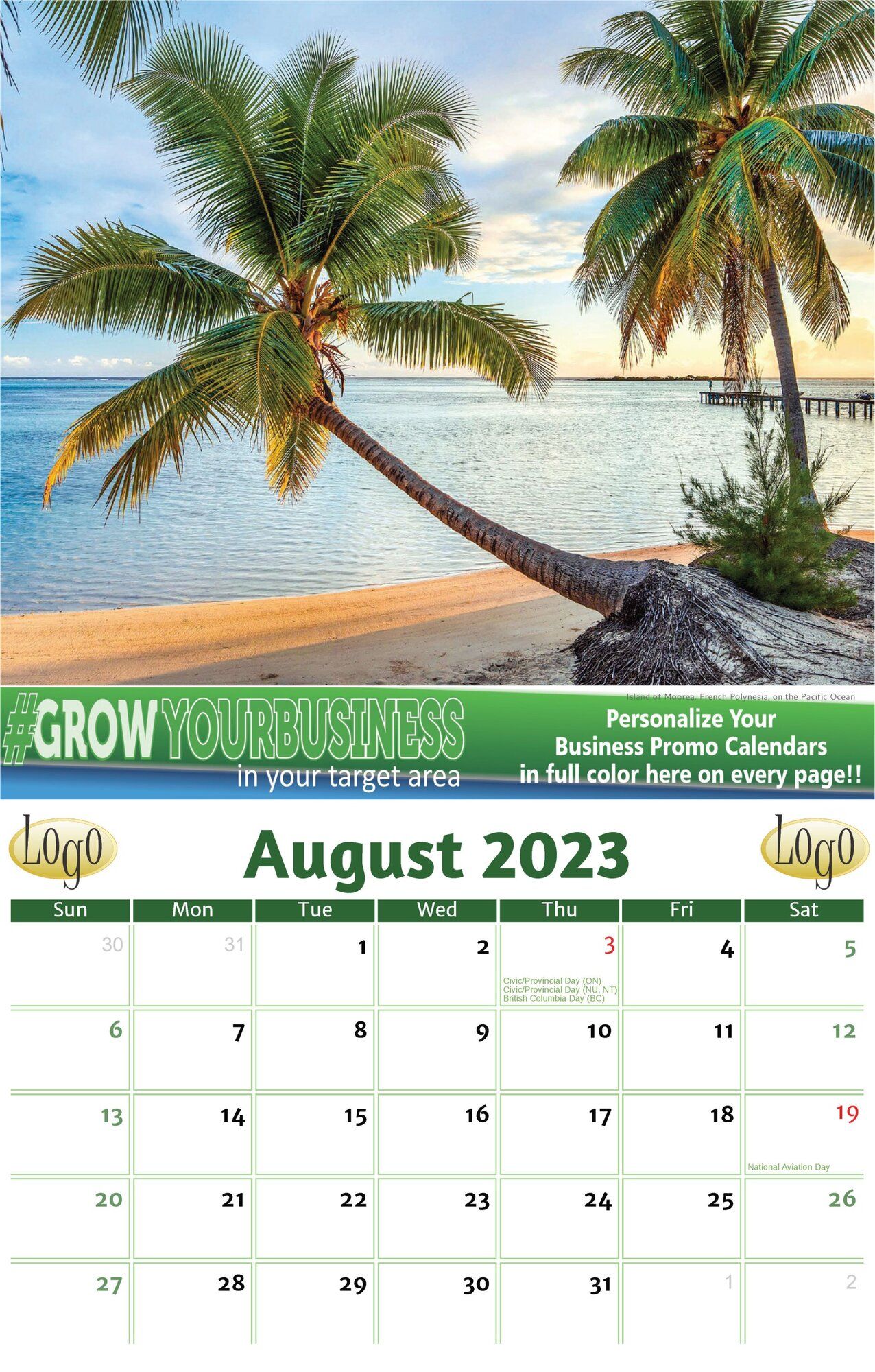 Personalize Your Business Promotion Calendars - CalendarWorld.com