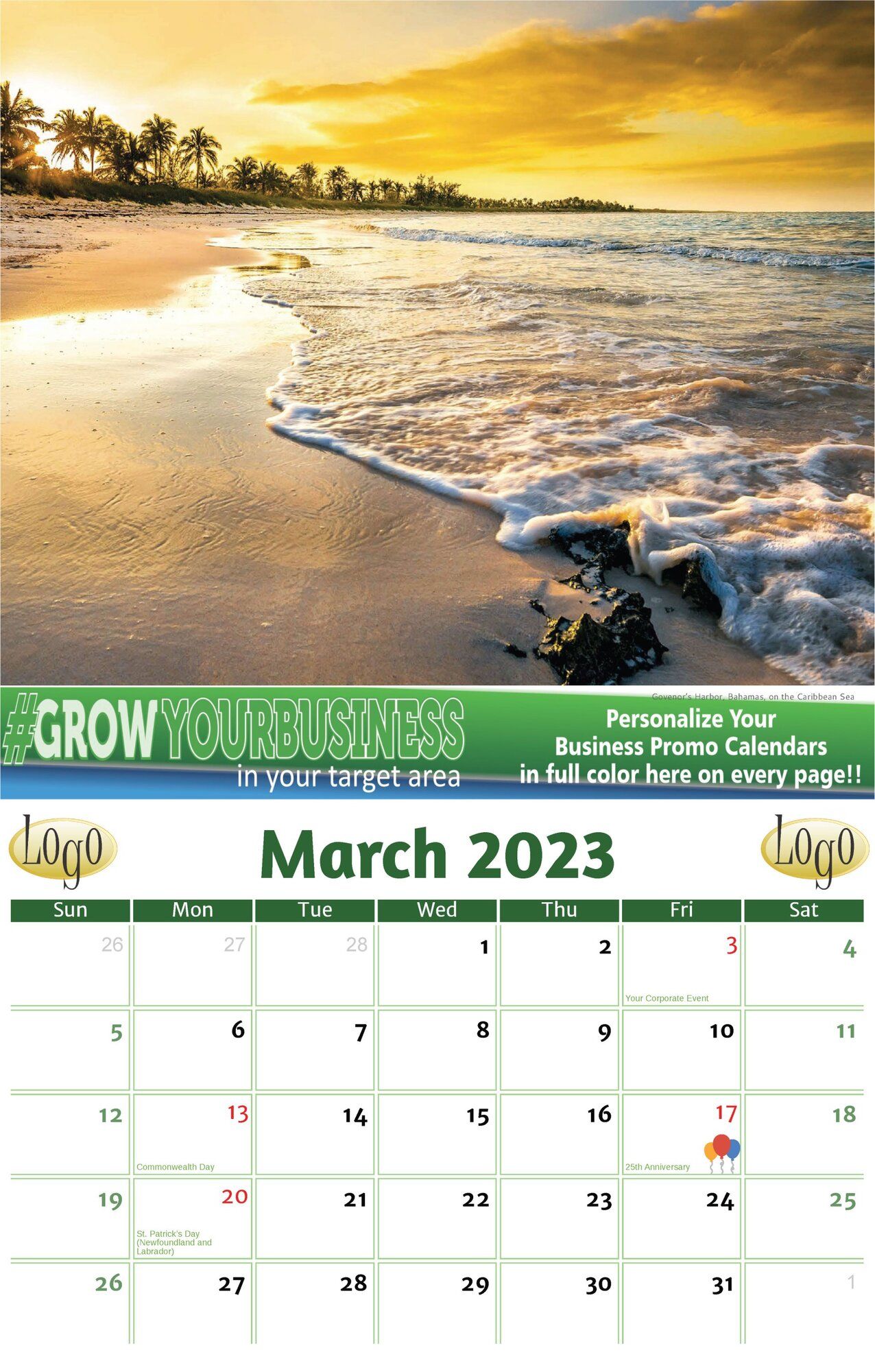 Personalize Your Business Promotion Calendars - CalendarWorld.com