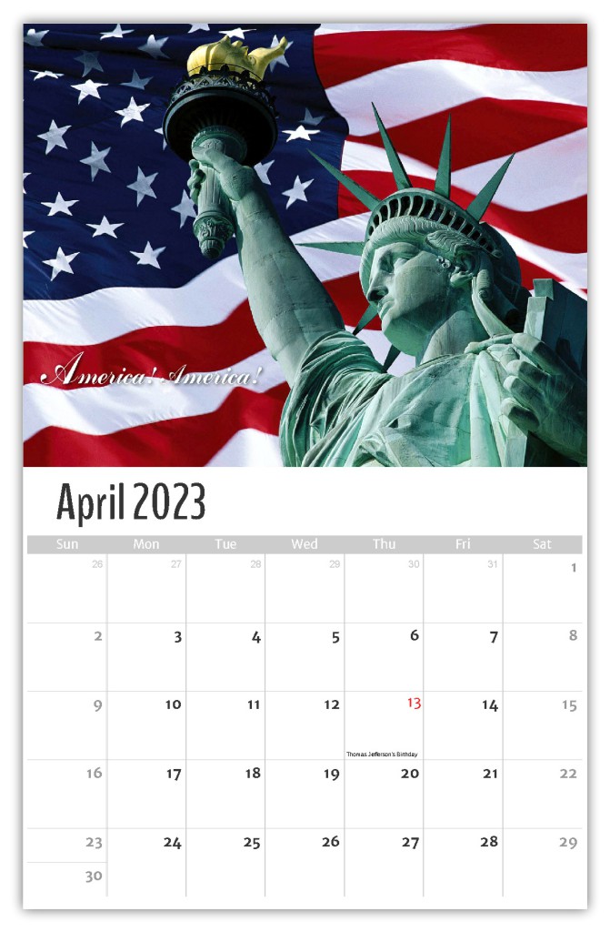 2023 Wall Calendar | America the Beautiful | US Patriotism
