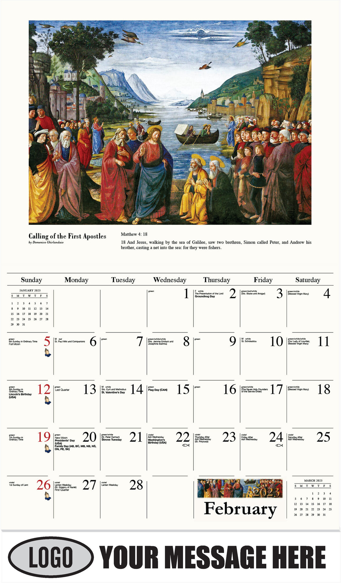 2023 Business Promotion Calendar | Catholic Inspiration