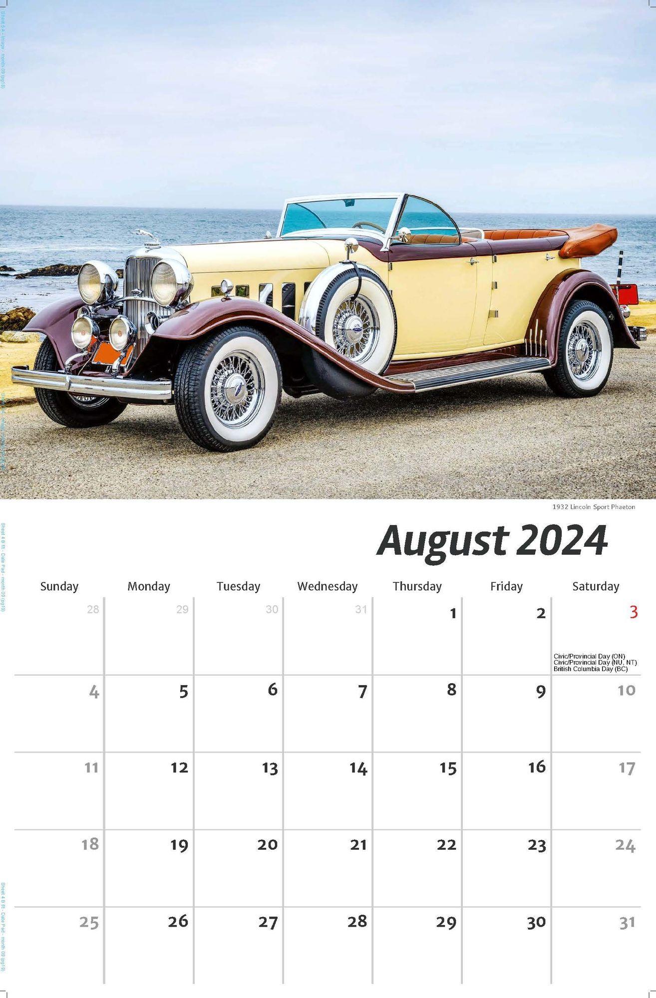 2024 Wall Calendar | FORD Cars
