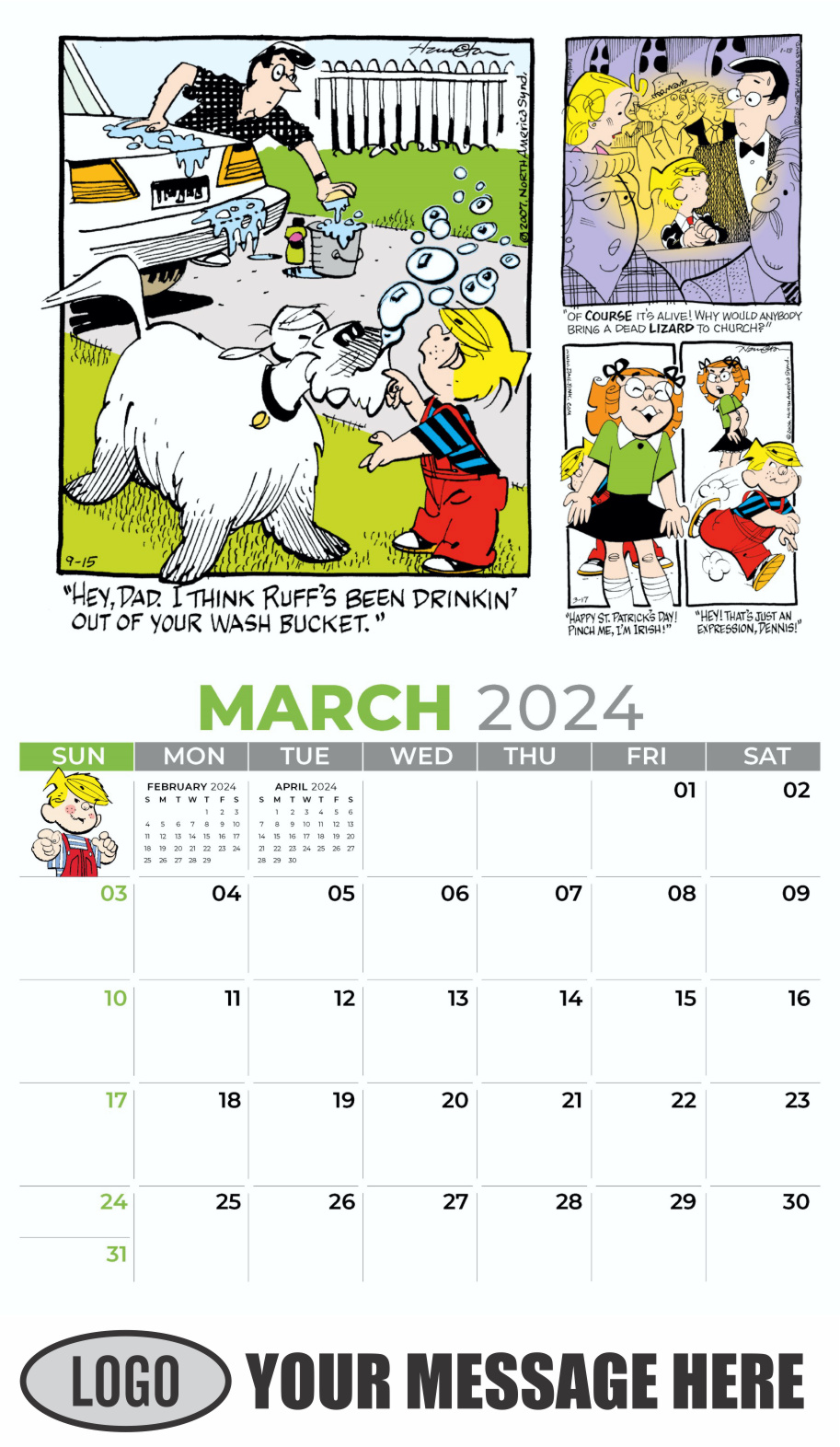 2024 Business Promotion Calendar | Dennis the Menace