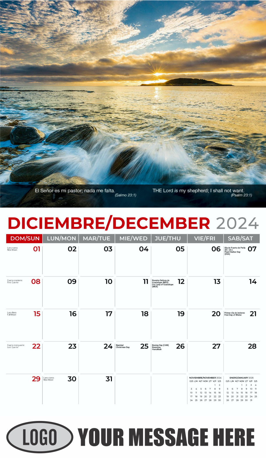 2024 Business Promotion Calendar | Faith Passages | Spanish-English