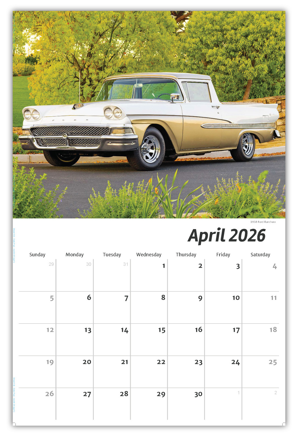 2026 Wall Calendar | FORD Cars