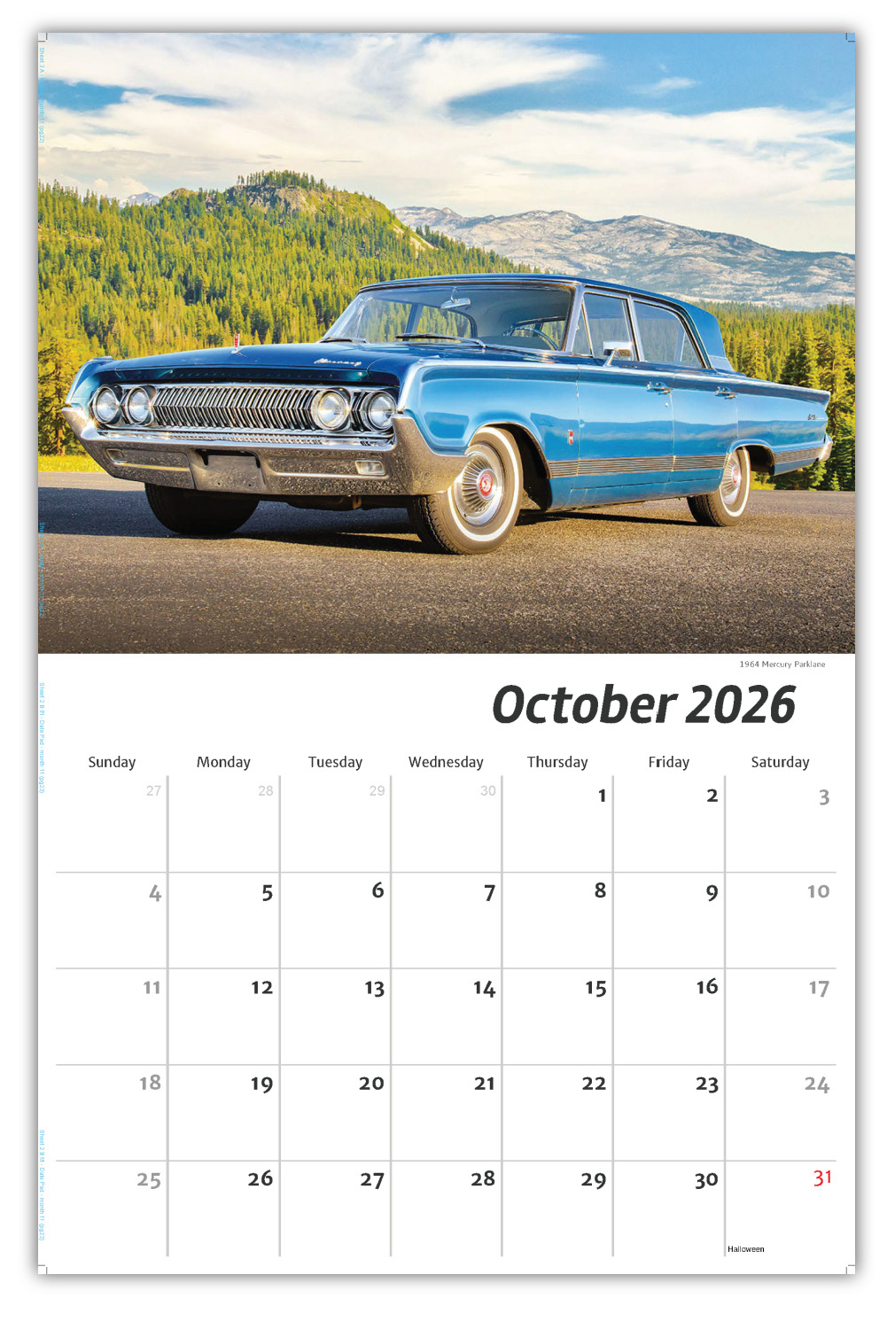 2026 Wall Calendar | FORD Cars