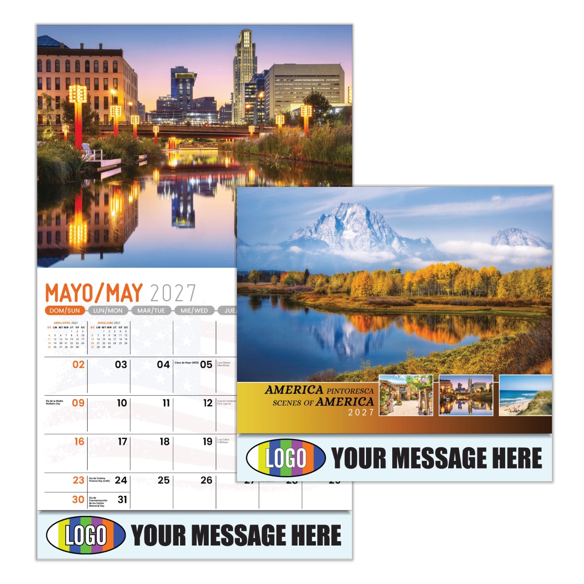 2027 Business Promotion Calendar | Spanish-English | Scenes of America