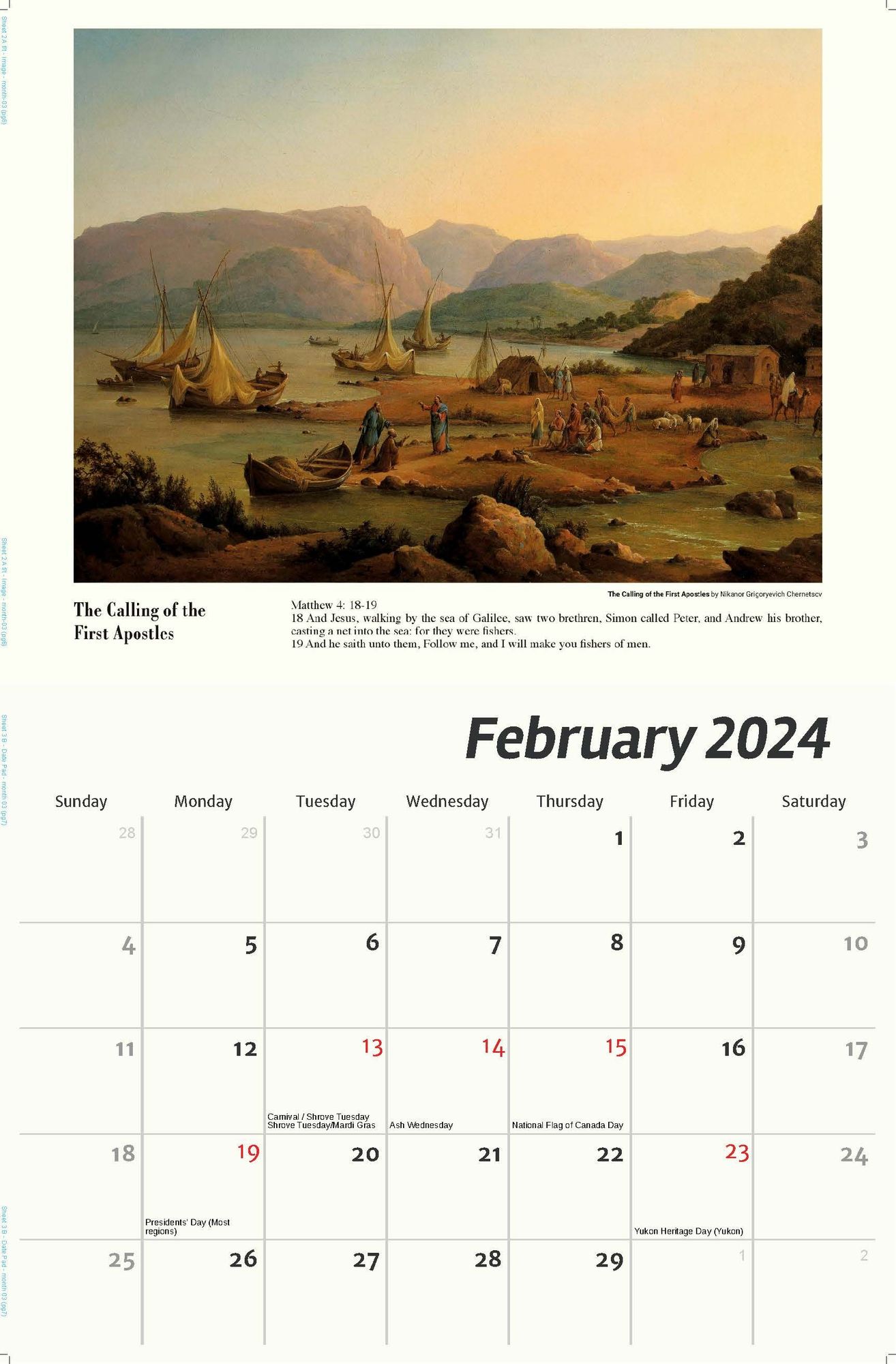 2024 Wall Calendar | Catholic Inspirations