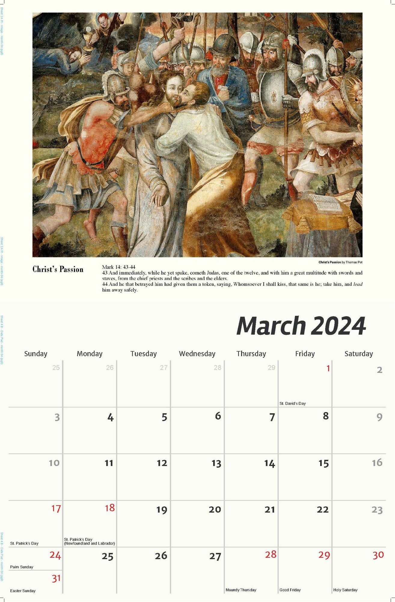 2024 Wall Calendar | Catholic Inspirations