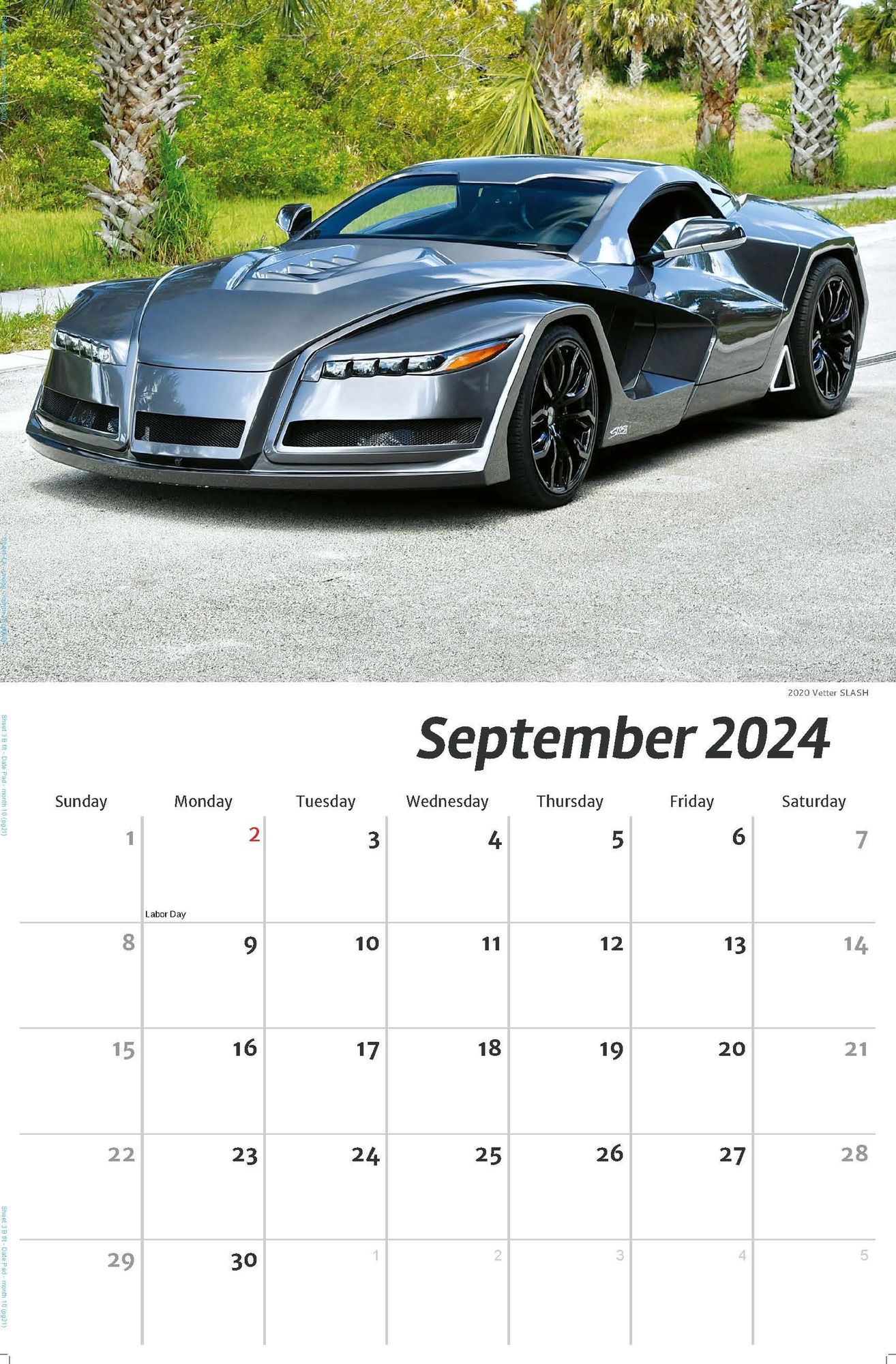 2024 Wall Calendar | Exotic Cars