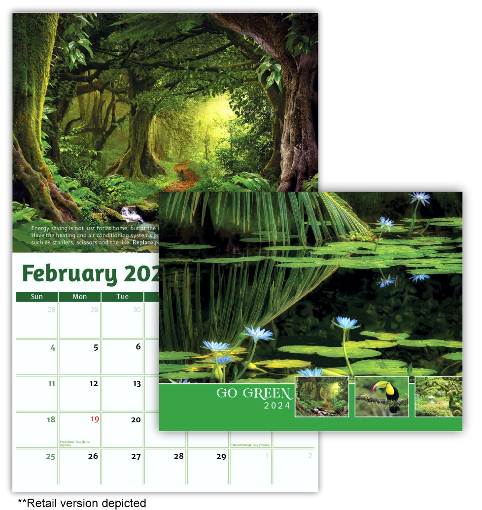 2024 Wall Calendar | Go Green