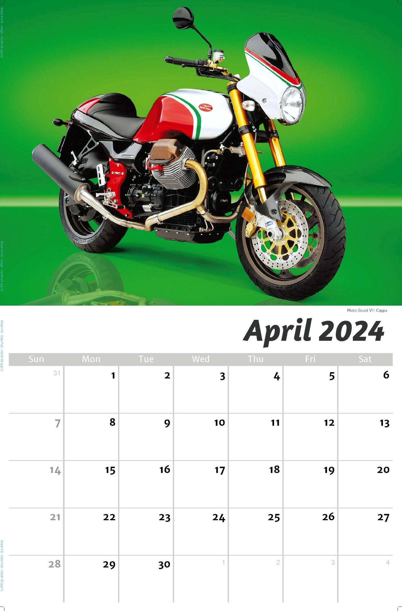 2024 Wall Calendar | Motorcycle Mania