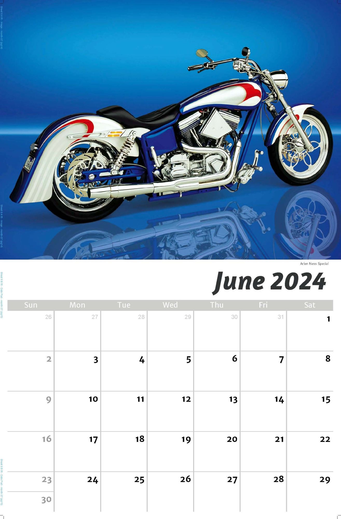 2024 Wall Calendar | Motorcycle Mania