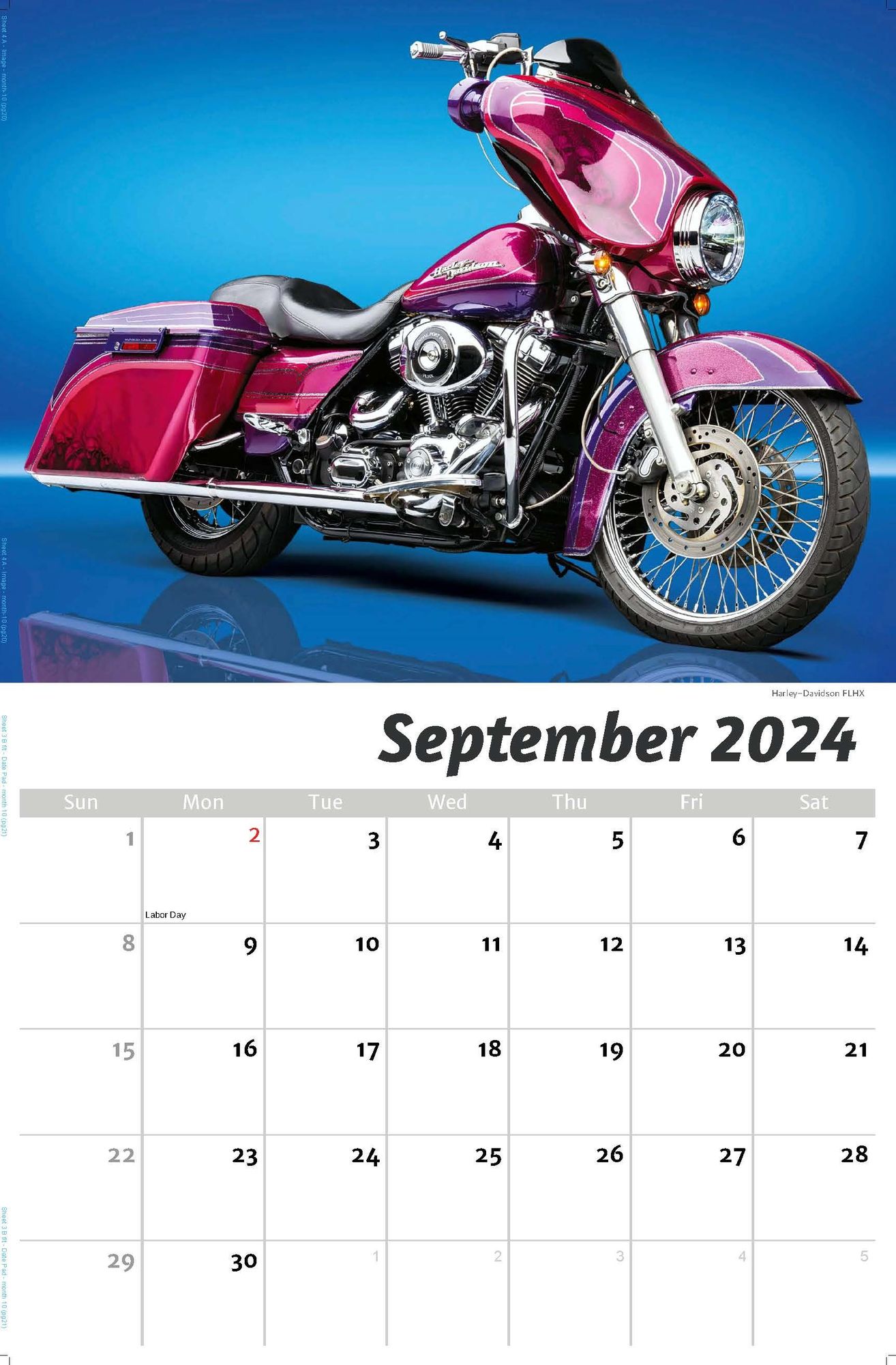 2024 Wall Calendar | Motorcycle Mania