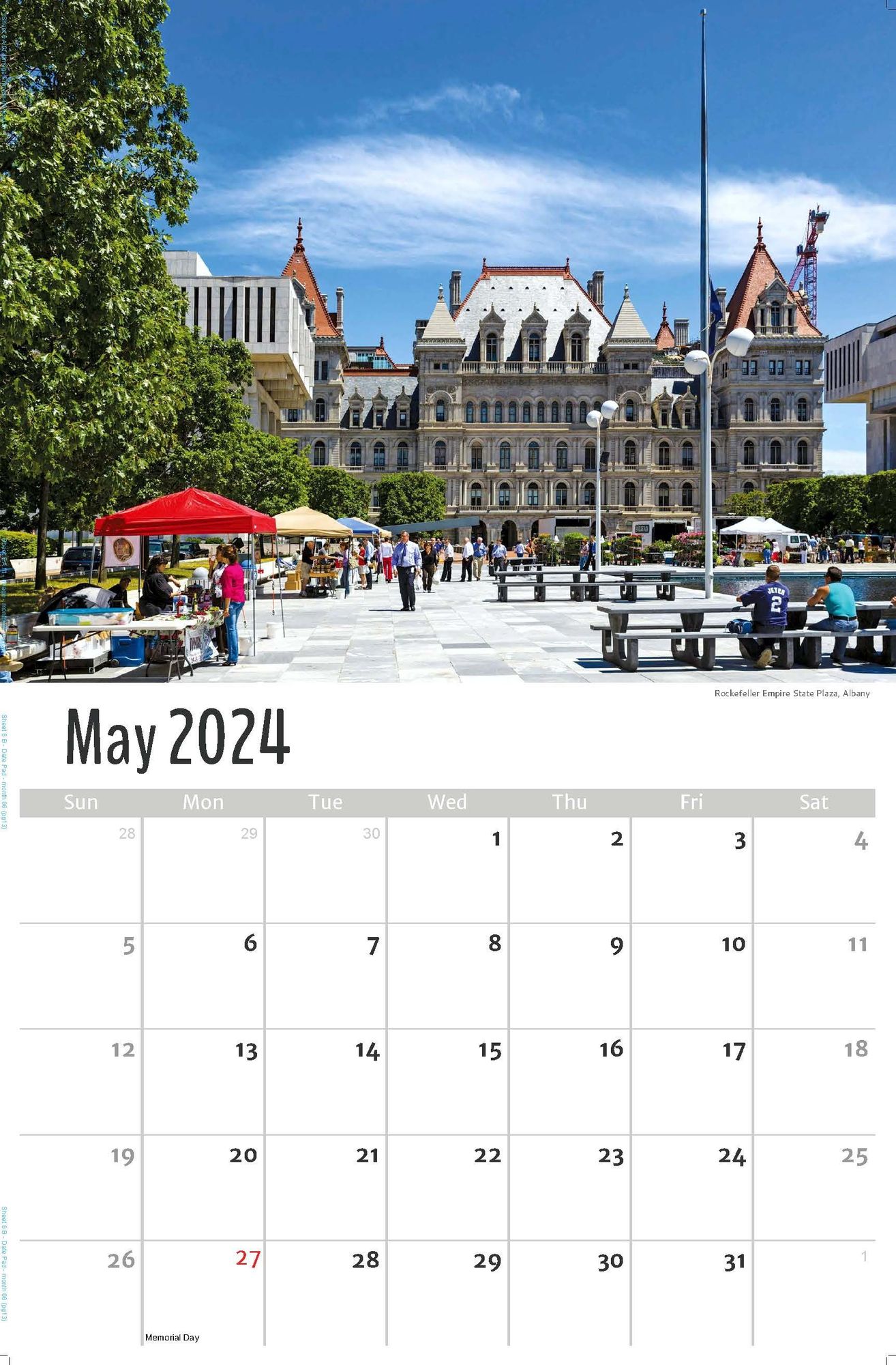 2024 Wall Calendar | New York State Scenic
