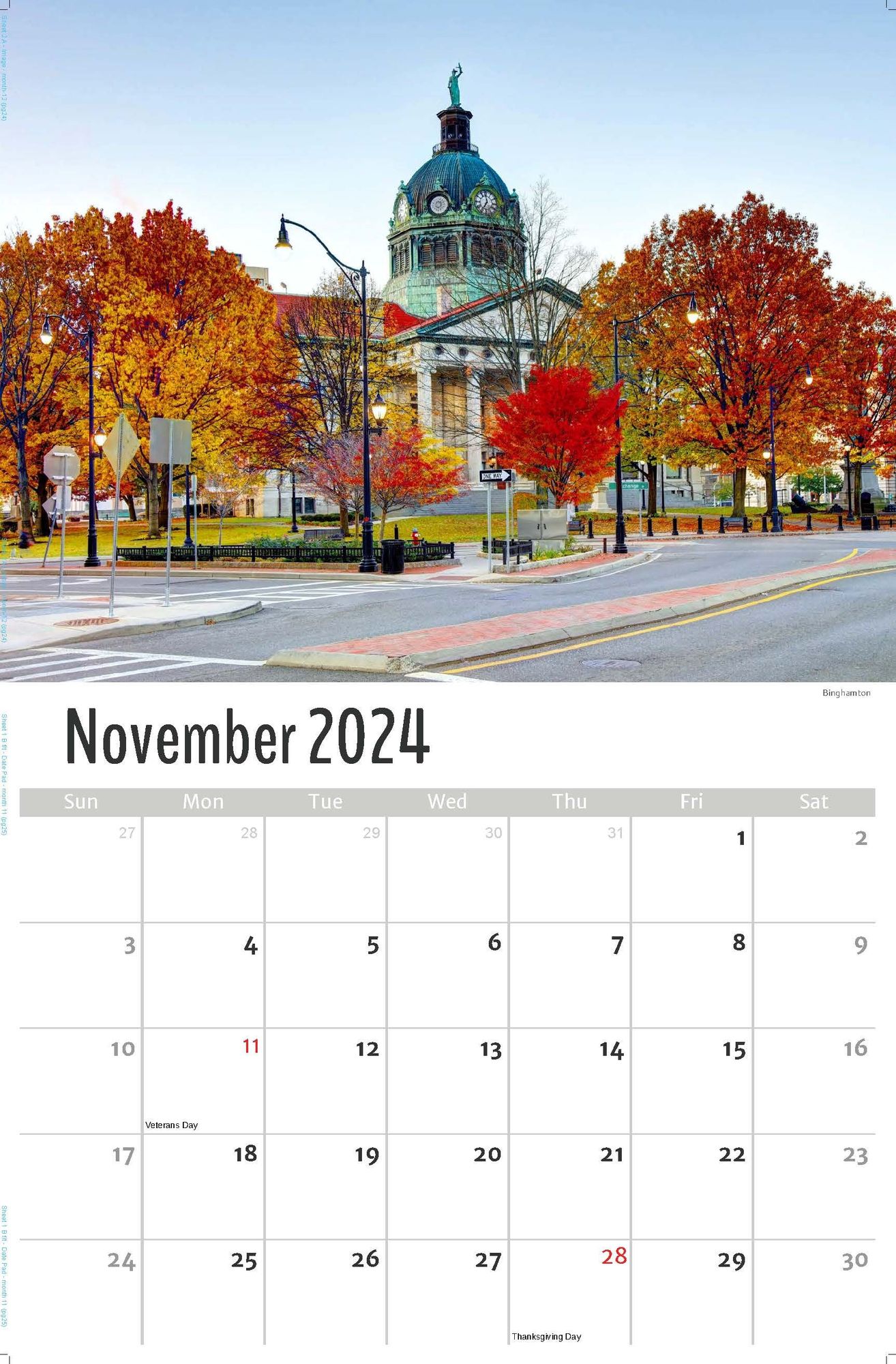 2024 Wall Calendar | New York State Scenic