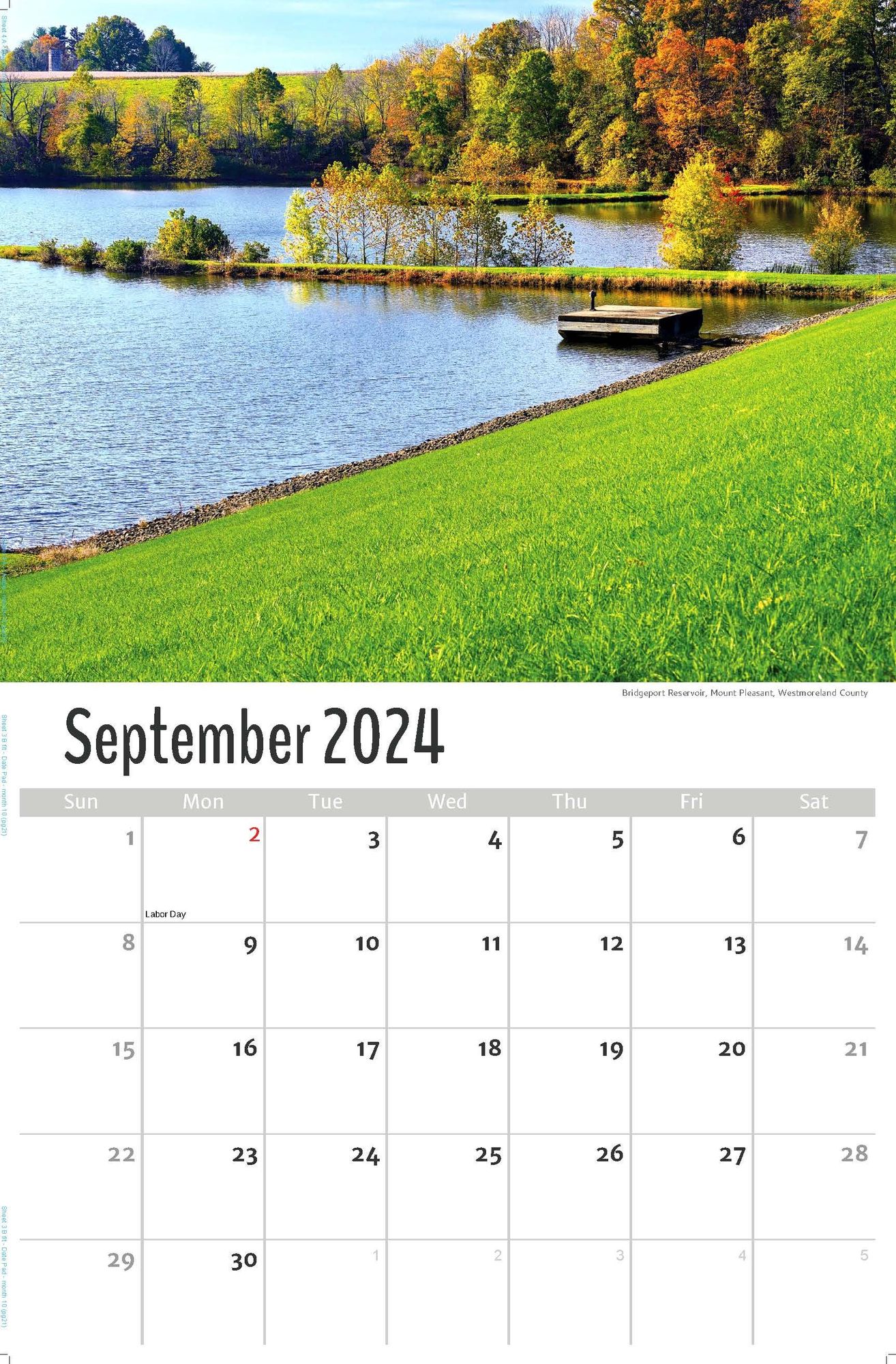 2024 Wall Calendar | Pennsylvania State Scenic