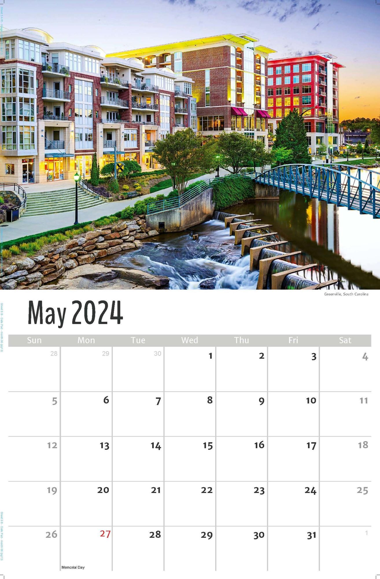 2024 Wall Calendar | Southeast US States Scenic