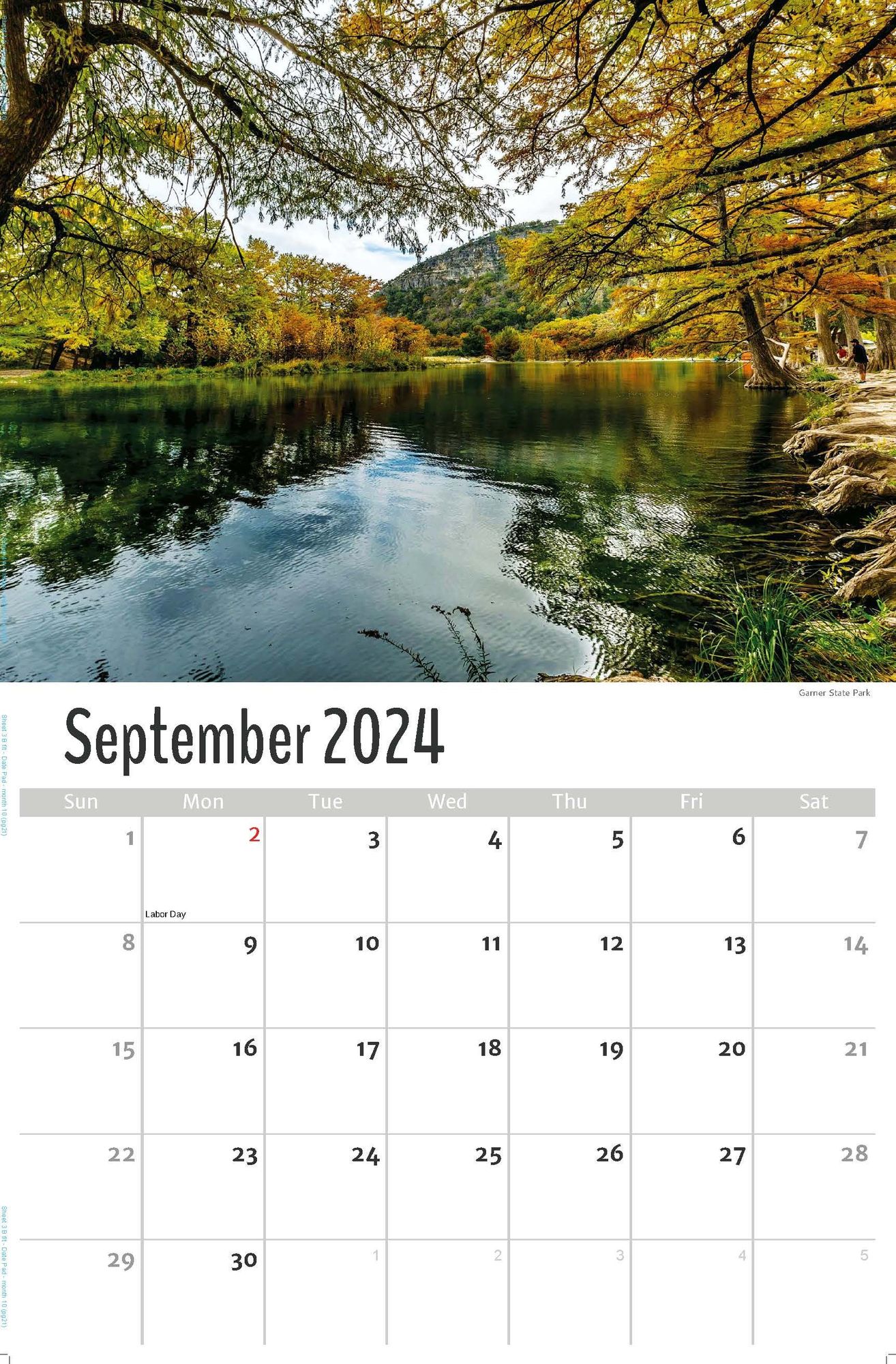 2024 Wall Calendar | Texas State Scenic