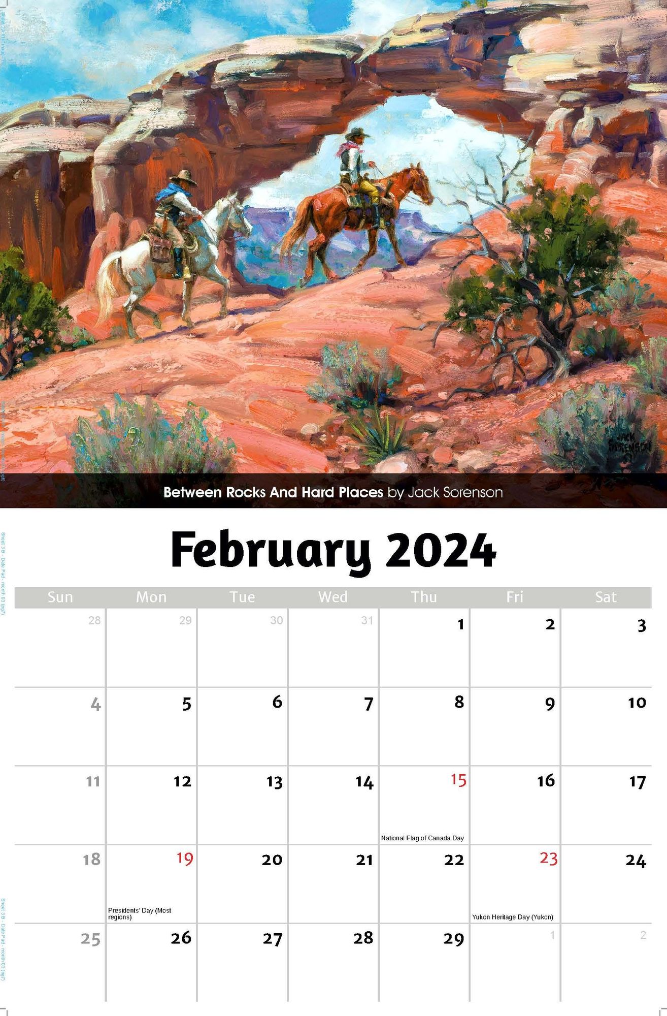 2024 Wall Calendar | Old West Art